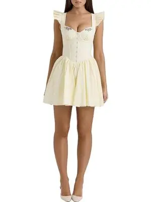 house of cb odessa embroidered dress Graceful A-line Off Shoulder Embroidery Prom Dress – alinanova main image 0