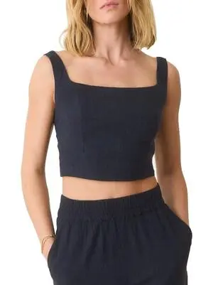 Marine Layer Zoe Crop Hemp Blend Camisole - India Ink