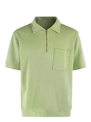 FORTELA Zip-detail Polo Shirt - Green