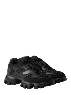 Prada Cloudbust Thunder Knit Fabric Sneakers - Black