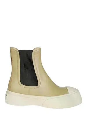 Marni 45mm Leather Chelsea Boots - Neutrals