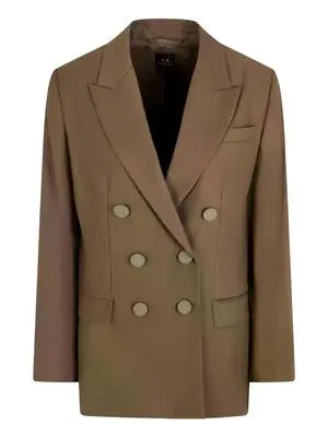 Armani Exchange Double-breasted Blazer - Brown