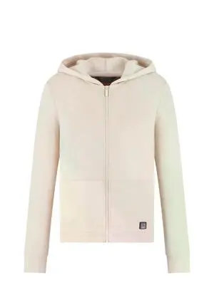 Armani Exchange Logo-plaque Hoodie - Neutrals