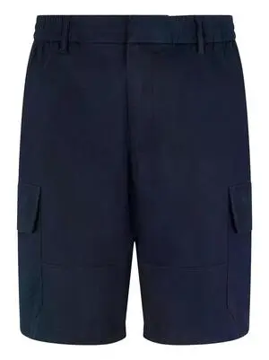 Armani Exchange Cotton Cargo Shorts - Blue