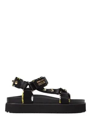 Versace Flat Sandals - Black