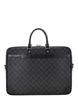 LOUIS VUITTON Damier Graphite Porte Documents Voyage Briefcase - Black