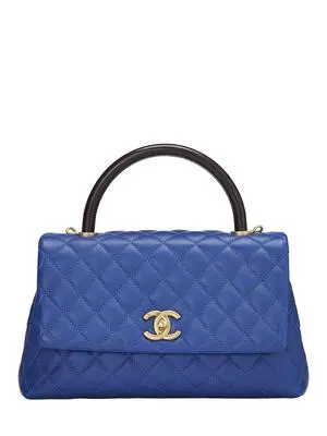 CHANEL Quilted Caviar Coco Handle Bag