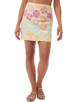 Trina Turk Trina Turk High-Rise Jacquard Mini Skirt Multi