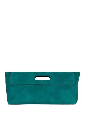 Jeffrey Campbell Jeffrey Campbell Toolbox Leather Clutch Turquoise Suede