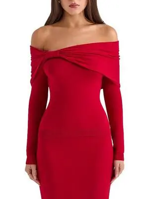 HOUSE OF CB HOUSE OF CB Amaryllis Off-The-Shoulder Sweater