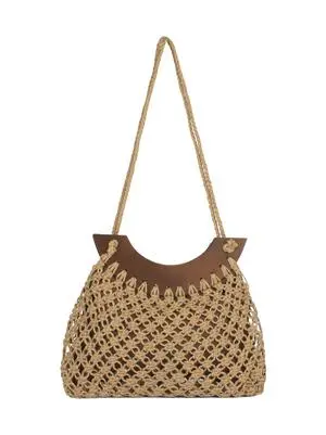 JEFFREY CAMPBELL Jeffrey Campbell Island-Grl Raffia Shoulder Bag