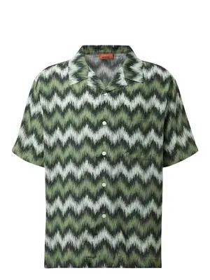 Missoni Zig Zag Bowling Shirt - Green