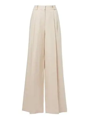 BLAZÉ MILANO Husi High-rise Wide-leg Pants - Beige