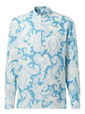 Etro Floral Linen Shirt - Blue