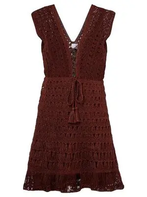 ANNA KOSTUROVA Anna Kosturova Jennifer Crochet Cotton Minidress
