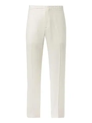 Zegna Linen Straight Leg Pants - White