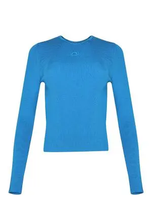 MARINE SERRE Core Knit Open Back Pullover - Blue