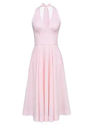 high end linen dresses Women Short Sleeves Linen Dress 4158 main image 1