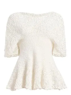 KHAITE Khaite Mathilde Peplum Knit Top