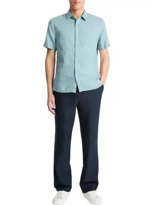 Vince Apos;s Linen Sport Shirt - Lagoon