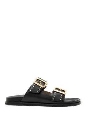 ALLSAINTS Magda Studded Leather Sandals - Black