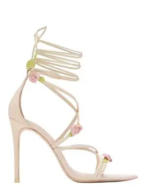 SOPHIA WEBSTER 100mm Rosette Leather Sandals - White
