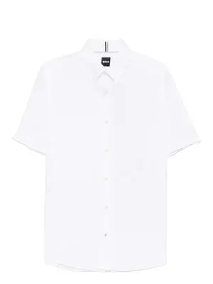 BOSS Logo-embroidered Shirt - White