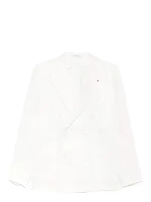 Tagliatore Linen Blazer - White