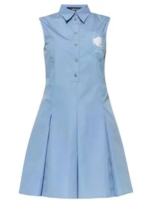 Versace Button-up Sleeveless Dress - Blue