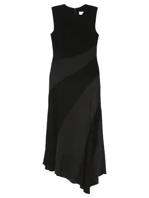 NISSA Panelled Midi Dress - Black