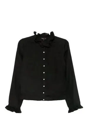 AGNÈS B. Ruffle-trim Blouse - Black