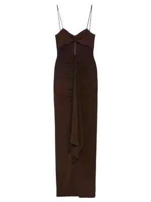 NISSA Cut-out Maxi Dress - Brown