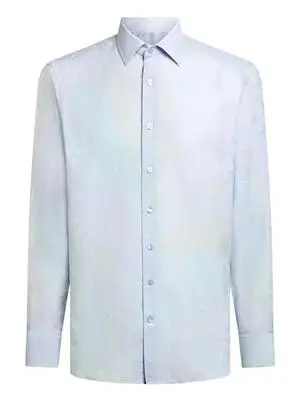 Etro Paisley-jacquard Cotton Shirt - Blue