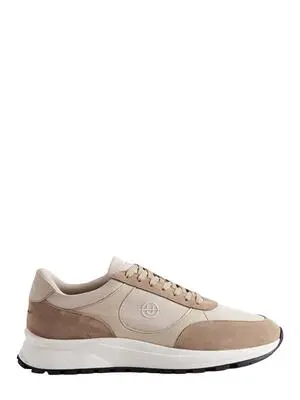 UNSEEN Plemont Leather-Suede Trainers