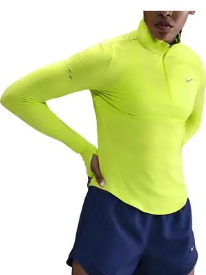 Nike Swift Dri-fit Mock Neck Half-zip Top - Highlighter Yellow