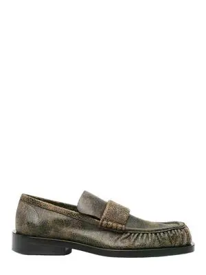 JIL SANDER Jil Sander Cracked-Effect Loafers