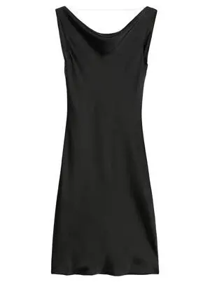 Norma Kamali Sleeveless Draped Midi Dress - Black
