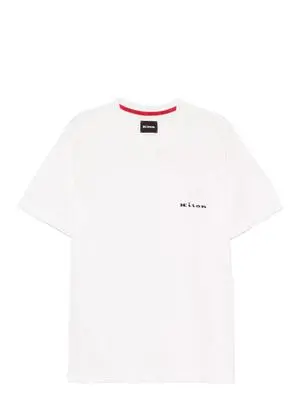 Kiton Logo-embroidered T-shirt - White