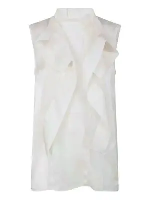 SACAI Sacai Ruffle-Detail Sleeveless Top