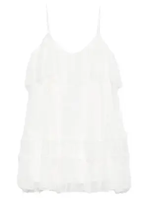 NISSA Lace Mini Dress - White