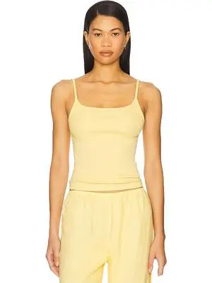 Donni. Rib Spaghetti Tank - Lemon