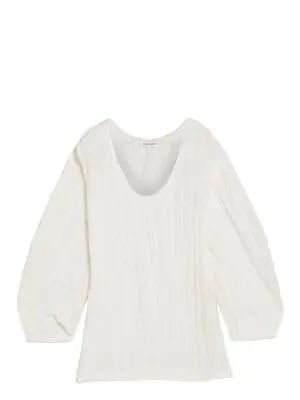 BY MALENE BIRGER Mikala Linen-gauze Top - Off-white