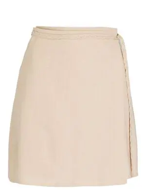 BY MALENE BIRGER By Malene Birger Linen-Blend Mini Wrap Skirt Beige
