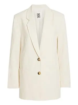 BY MALENE BIRGER Ophie Cotton-blend Seersucker Blazer - Ecru