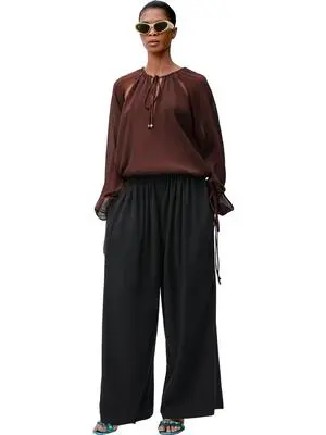 Loewe LOEWE Cotton And Silk Blouse Coffee
