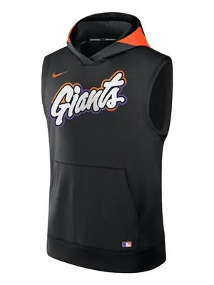 Nike San Francisco Giants City Connect Sleeveless Pullover Hoodie - Black