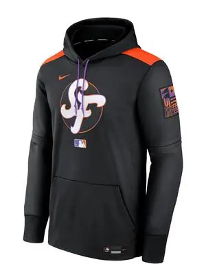 Nike San Francisco Giants Authentic Collection City Connect Therma Mlb Pullover Hoodie - Black