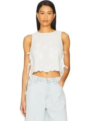 Free People Faded Gardens Tank - White