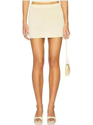 SEROYA Cassie Mini Skirt - Pastel Yellow