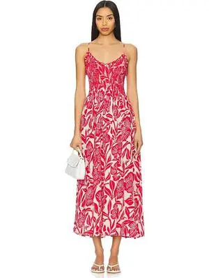 Free People Sweet Nothings Midi Dress - Gardenia Combo